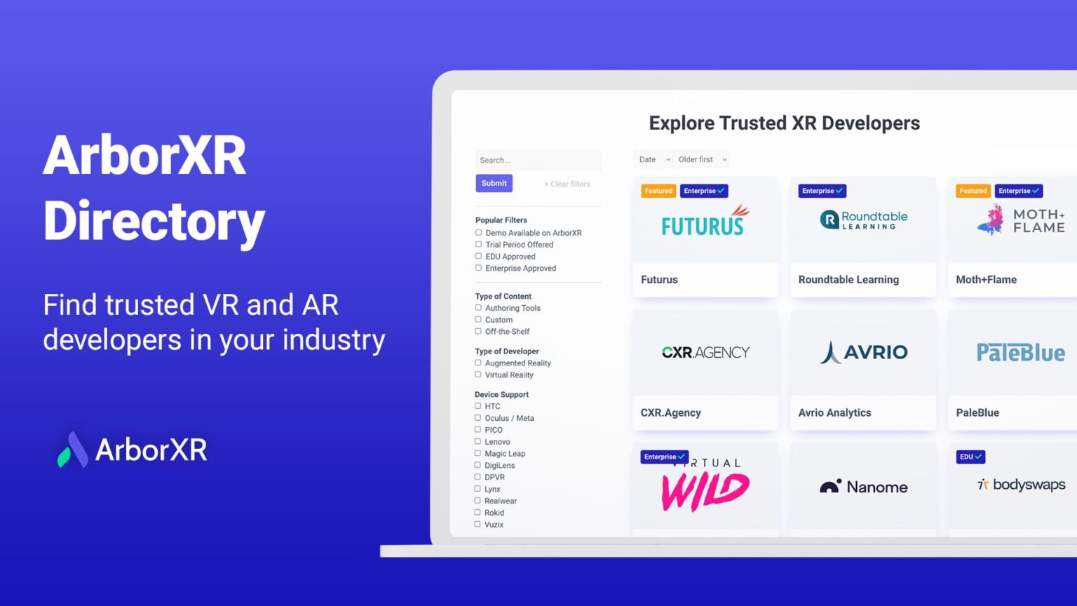 Enterprise XR Developer Directory - ArborXR